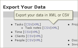 Intervals Project Management Software Update: Export Data in XML Format ...