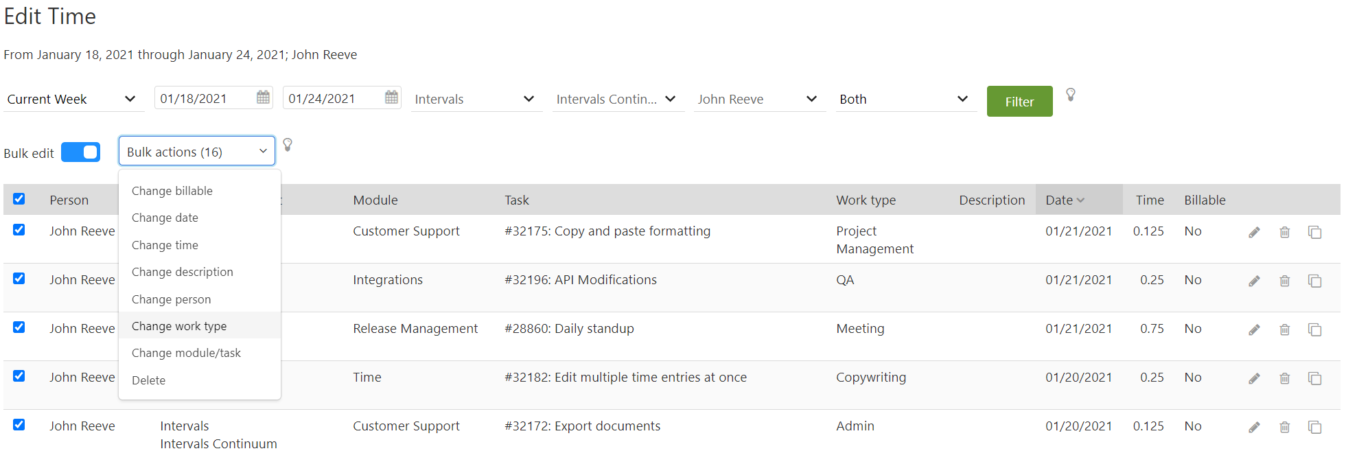 New Feature: Edit Multiple Time Entries at Once | Intervals Blog